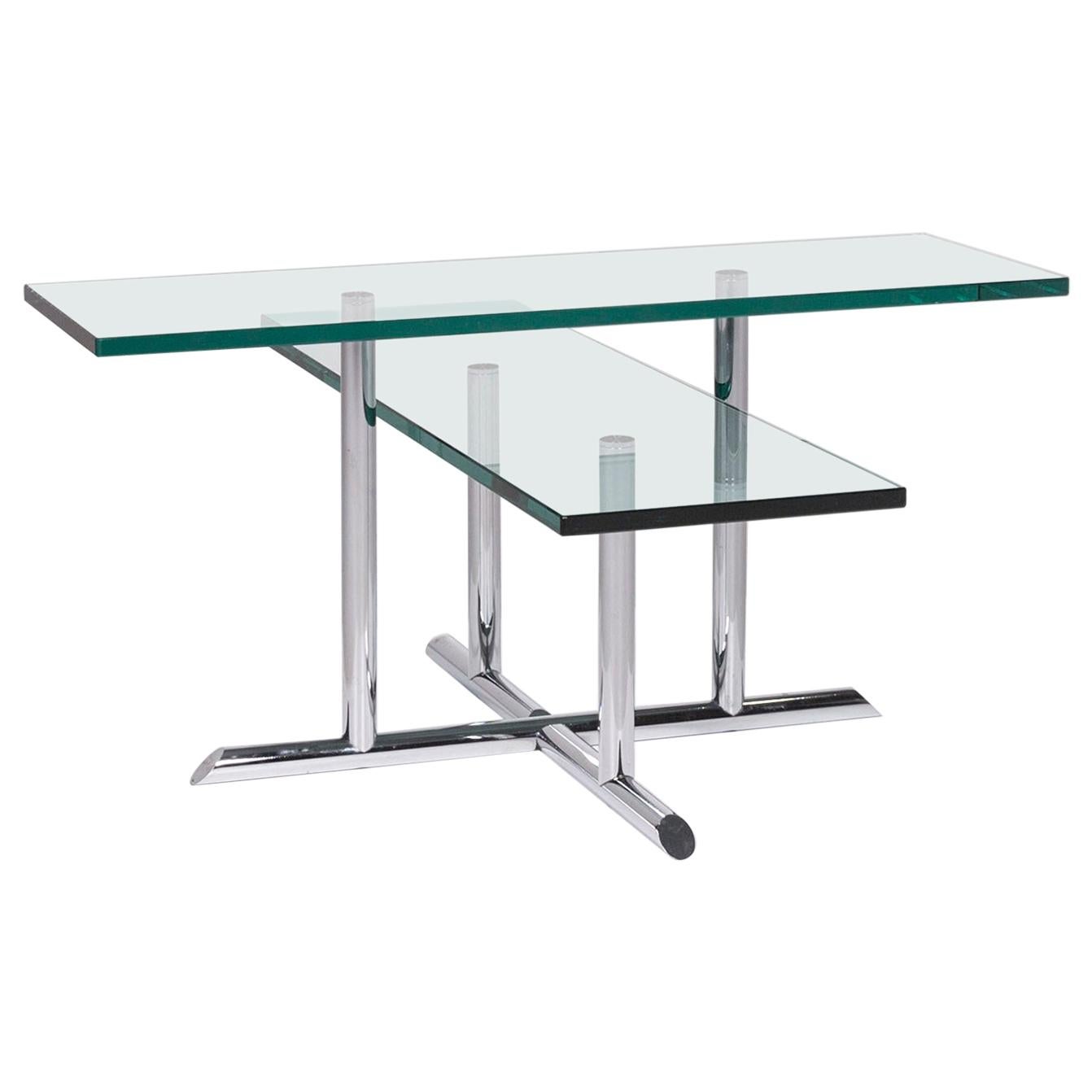 Rolf Benz Glass Dining Table Silver Table at 1stDibs