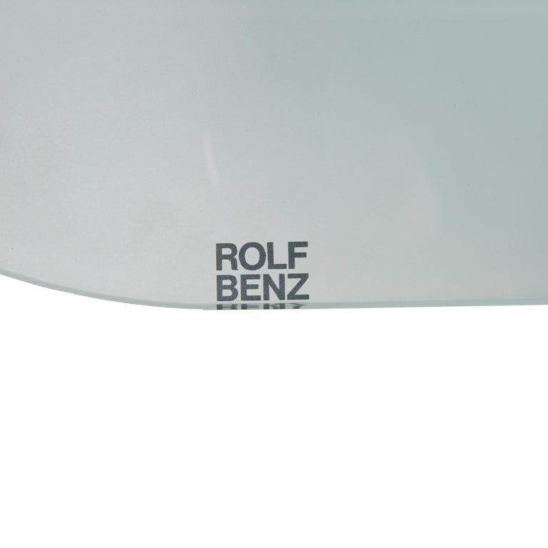 Rolf Benz Glass Table, Coffee Table, Chrome Frosted Glass For Sale at ...