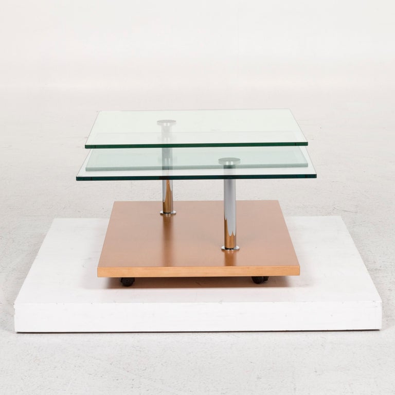 Rolf Benz Glass Wood Coffee Table Variable Table at 1stDibs