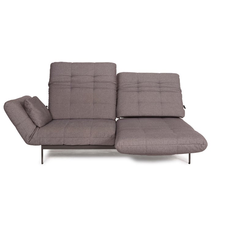 Rolf Benz Mera Fabric Sofa Two-Seater Sofa Fabric Gray Function For ...