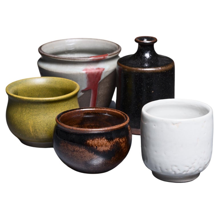 Rolf Palm Set of Five Ceramic Pieces, Sweden, 1970s For Sale at 1stDibs