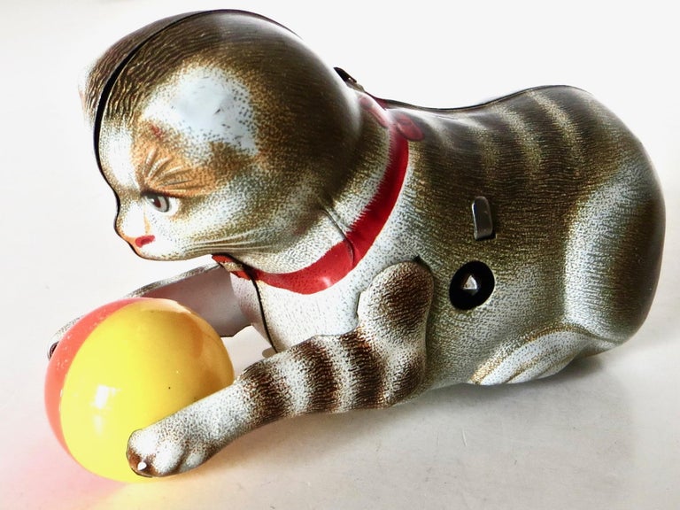 "Roll Over Cat" Mechanical Wind-Up Toy by Kohler, Germany 'U.S. Zone ...