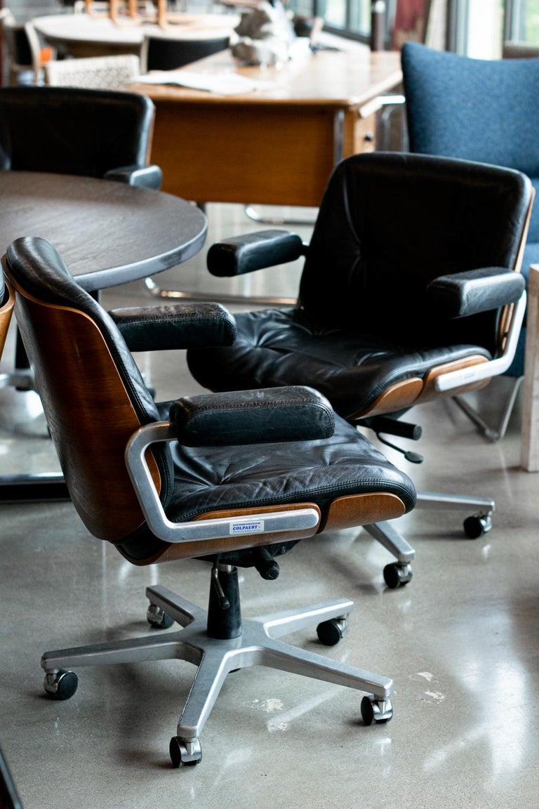 Rolling Office/Desk Chairs by Stoll for Giroflex, Switzerland, 1960s at ...