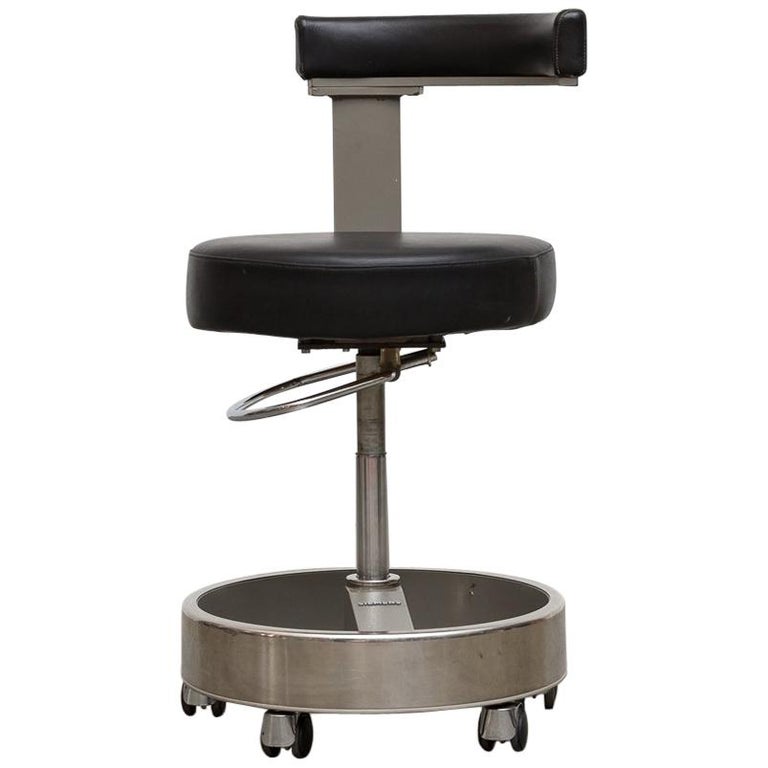 Rolling German Task Stool at 1stDibs