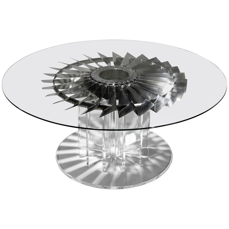Rolls Royce Sea Harrier Jump Jet Dining / Centre Table For Sale at 1stDibs