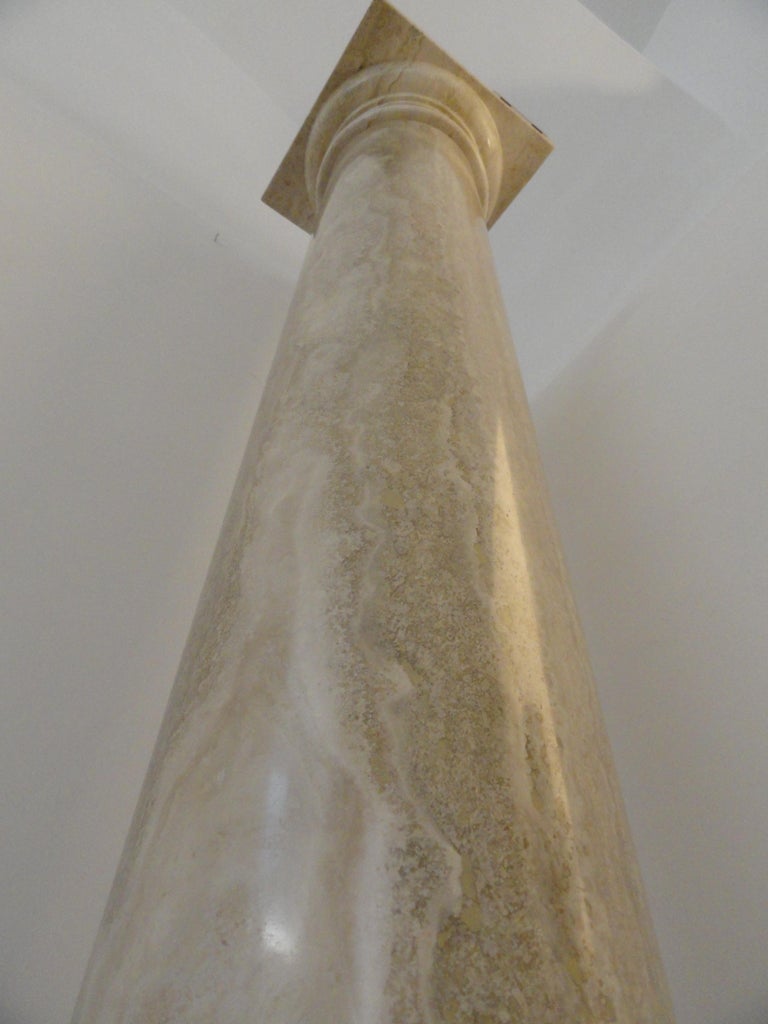 'Roma' Large Column or Pillar in Italian Travertine Limestone by ...