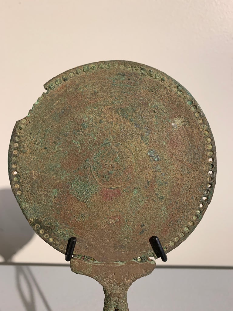 Roman Bronze Hand Mirror with Beautiful Patina, circa 1st Century For ...