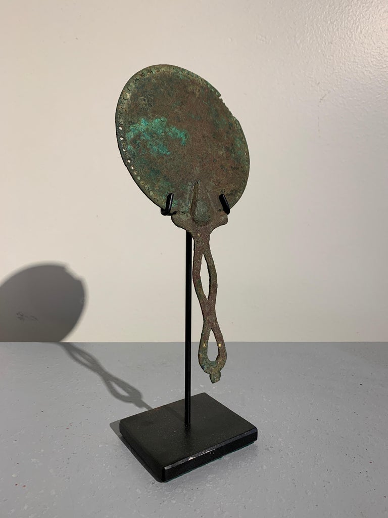 Roman Bronze Hand Mirror with Beautiful Patina, circa 1st Century For ...
