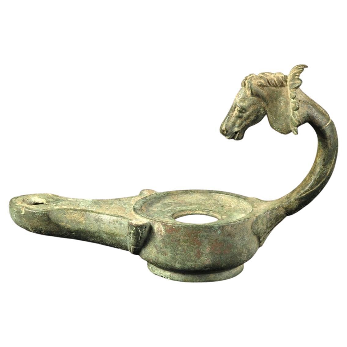 Roman Bronze Oil Lamp , 200 BC - 400 BC For Sale at 1stDibs