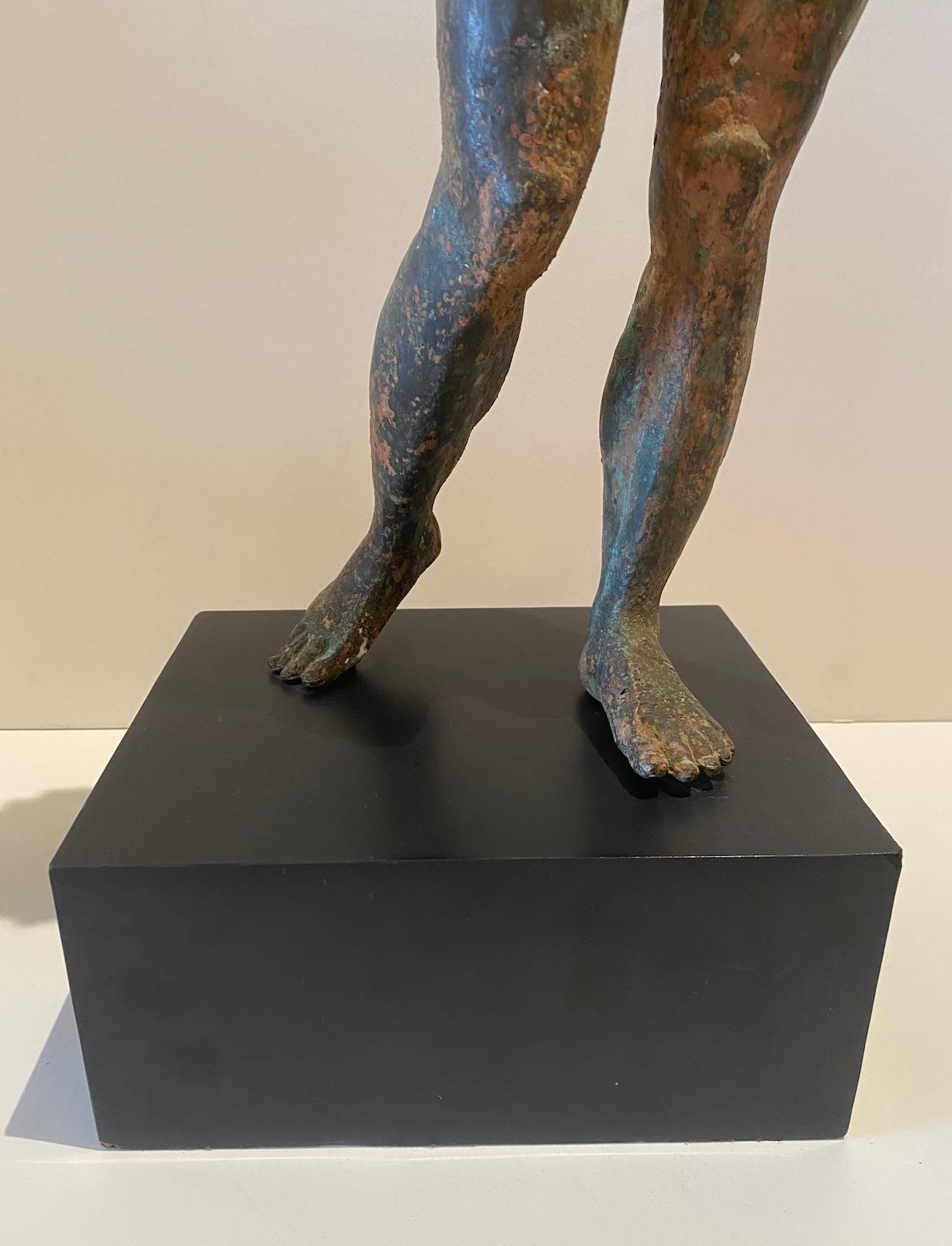 Roman Bronze Statue of Youth For Sale at 1stDibs