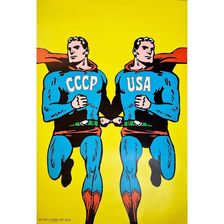 Roman Cieslewicz - 1968 Original poster Superman CCCP - USA by Roman Cieslewicz For Sale at 1stDibs