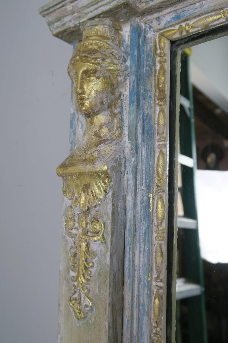 Roman Classical Style Painted Mirror with Chariot and Horses For Sale ...