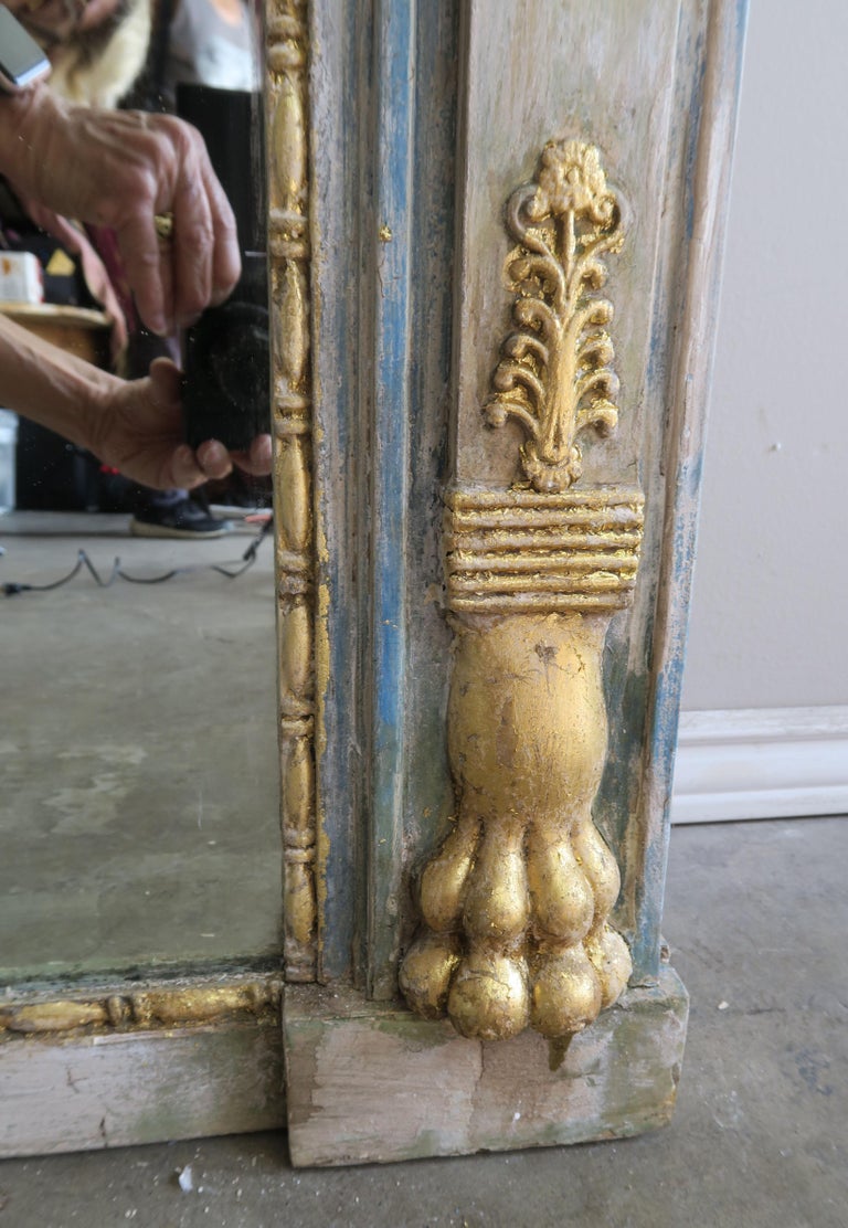 Roman Classical Style Painted Mirror with Chariot and Horses For Sale ...