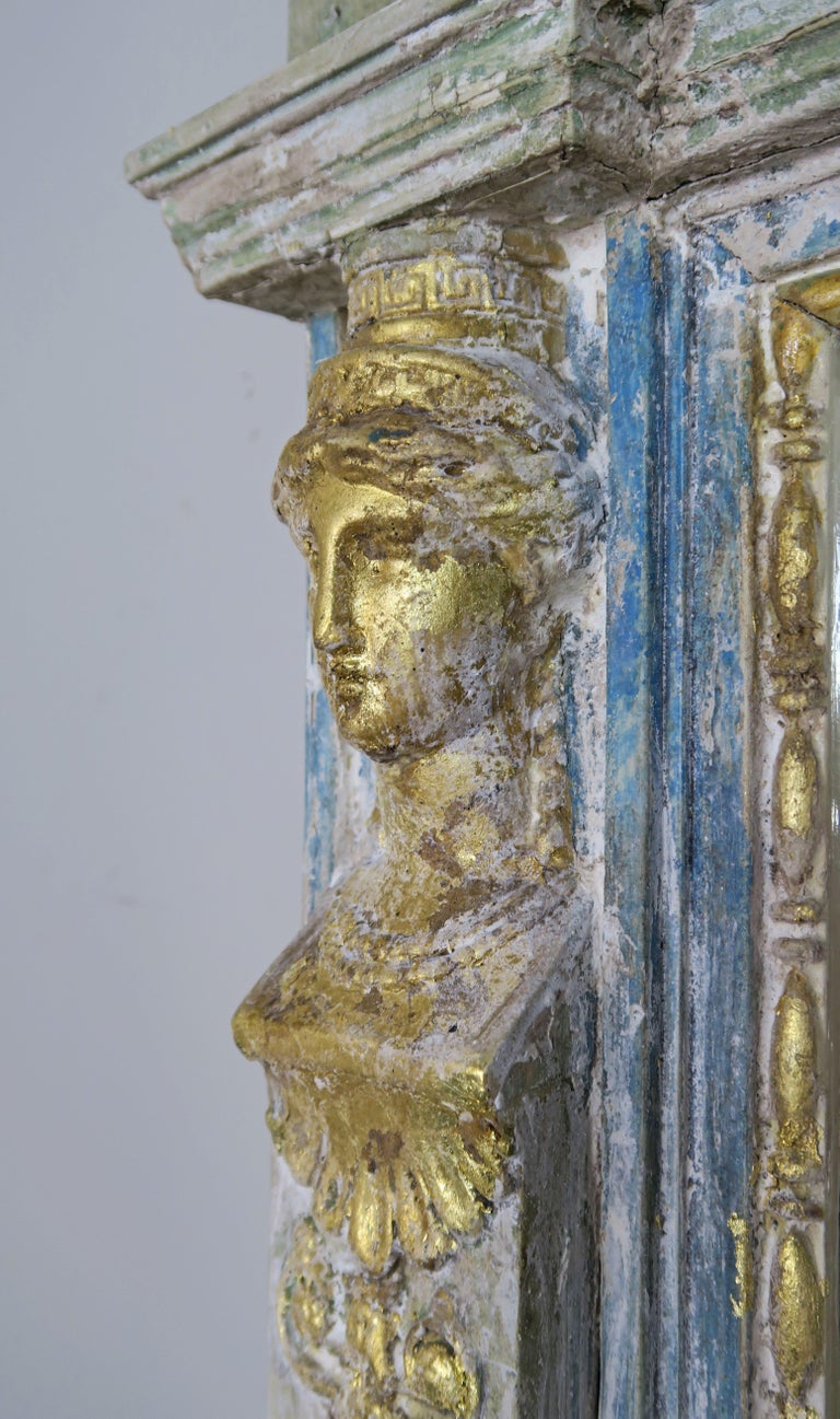 Roman Classical Style Painted Mirror with Chariot and Horses For Sale ...