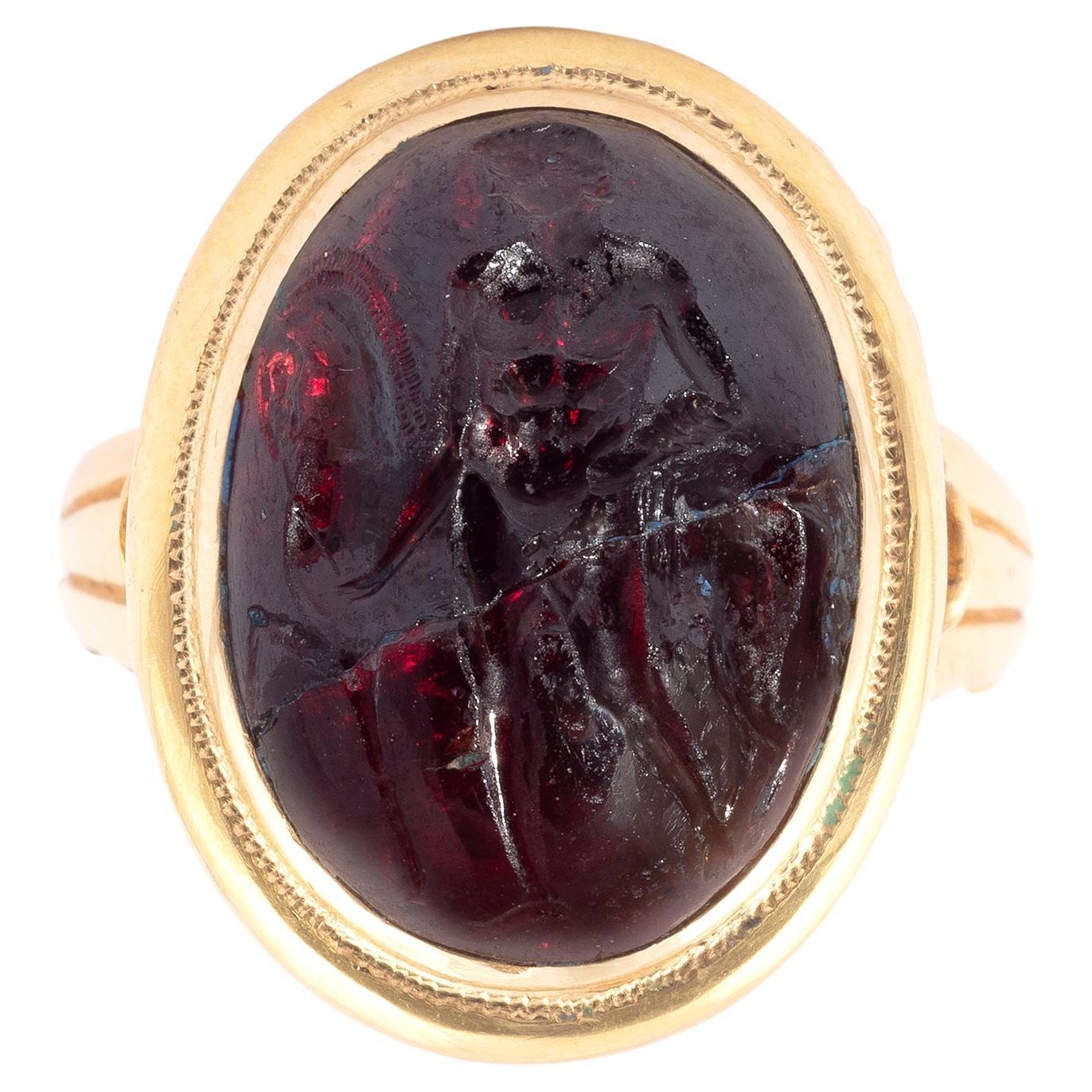 Sapphire Intaglio Ring Late 18th Century Roman Emperor Caligola at ...