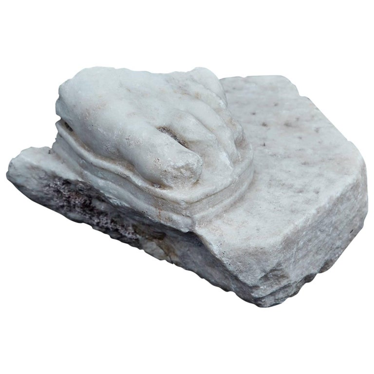 Roman Fragment of Marble Foot (1st century BC - 1st century AD) at 1stDibs