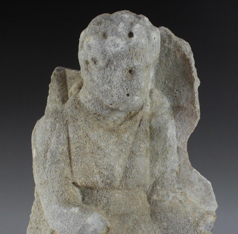 Roman Fragment of Sarcophagus Depicting a Man Being Attacked by a Snake ...