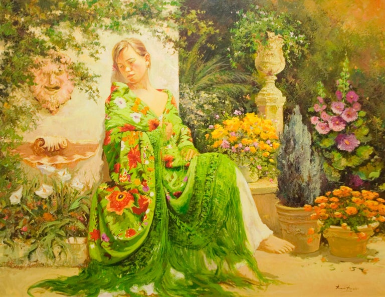 Roman Frances - "La Bohem" by Roman Frances 44 x 57 inch Oil on Canvas ...