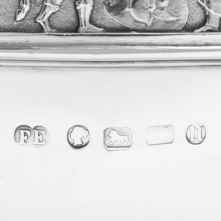 Roman Frieze Victorian Antique Sterling Silver Bowl by Elkington and Co ...