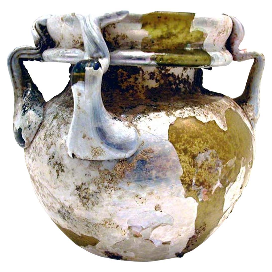 Ancient Roman Glass Bottle, 150 AD at 1stDibs