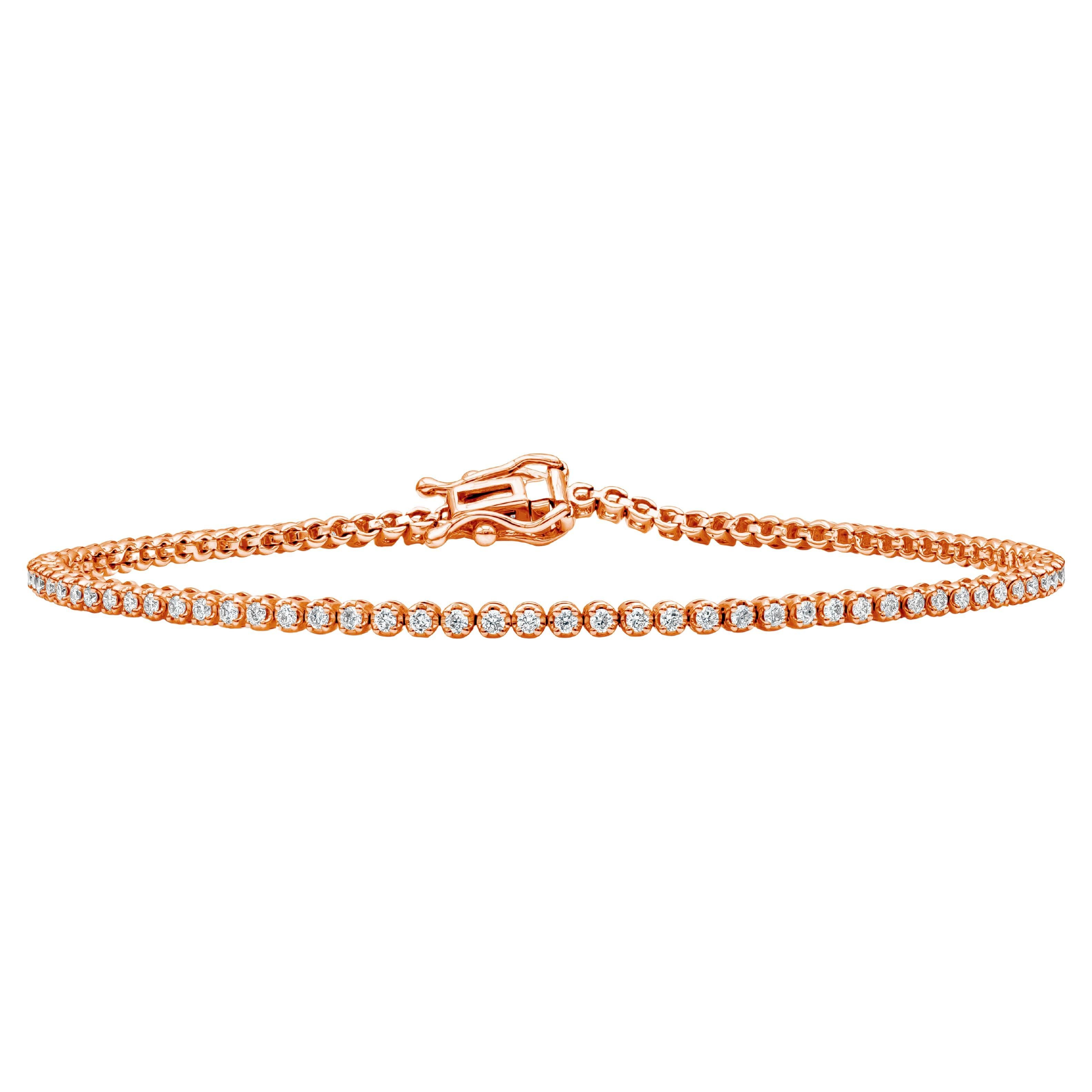 Roman Malakov 4 87 Carats Total Multi Shape Diamond Tennis Bracelet In