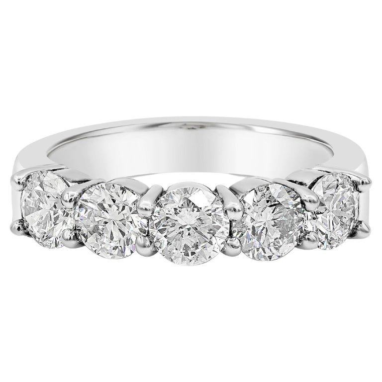 Roman Malakov 1 56 Carat Total Round Diamond Five Stone Wedding Band