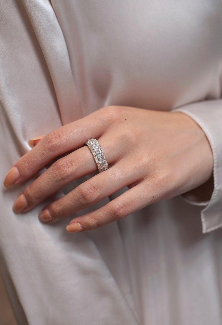 Roman Malakov 5.35 Carats Total Oval and Round Diamond Expandable Ring ...