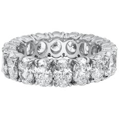 Roman Malakov 2.82 Carat Total Oval Cut Diamond Eternity Wedding Band ...