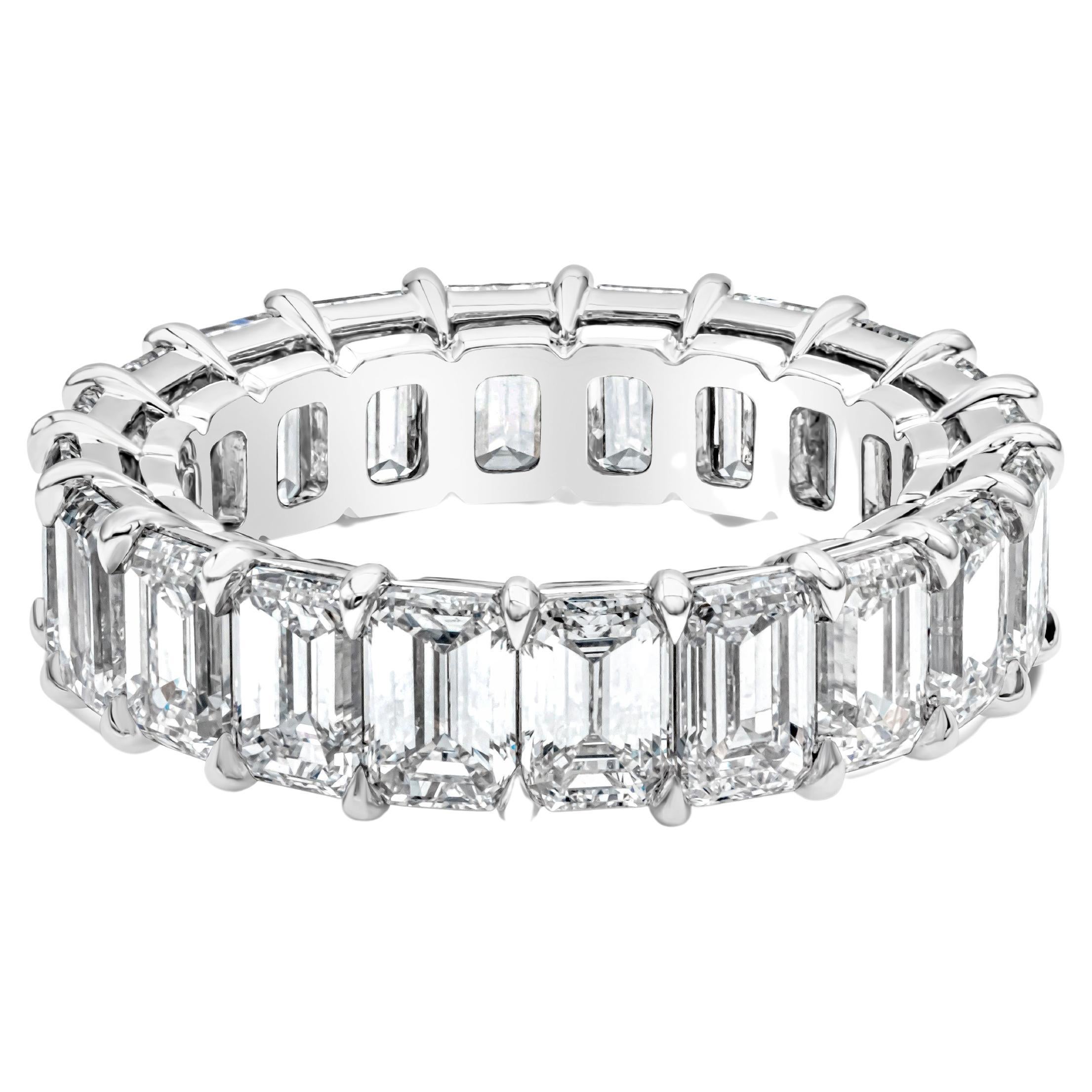 2 13 Carat Total Emerald Cut Diamond Seven Stone Wedding Band At