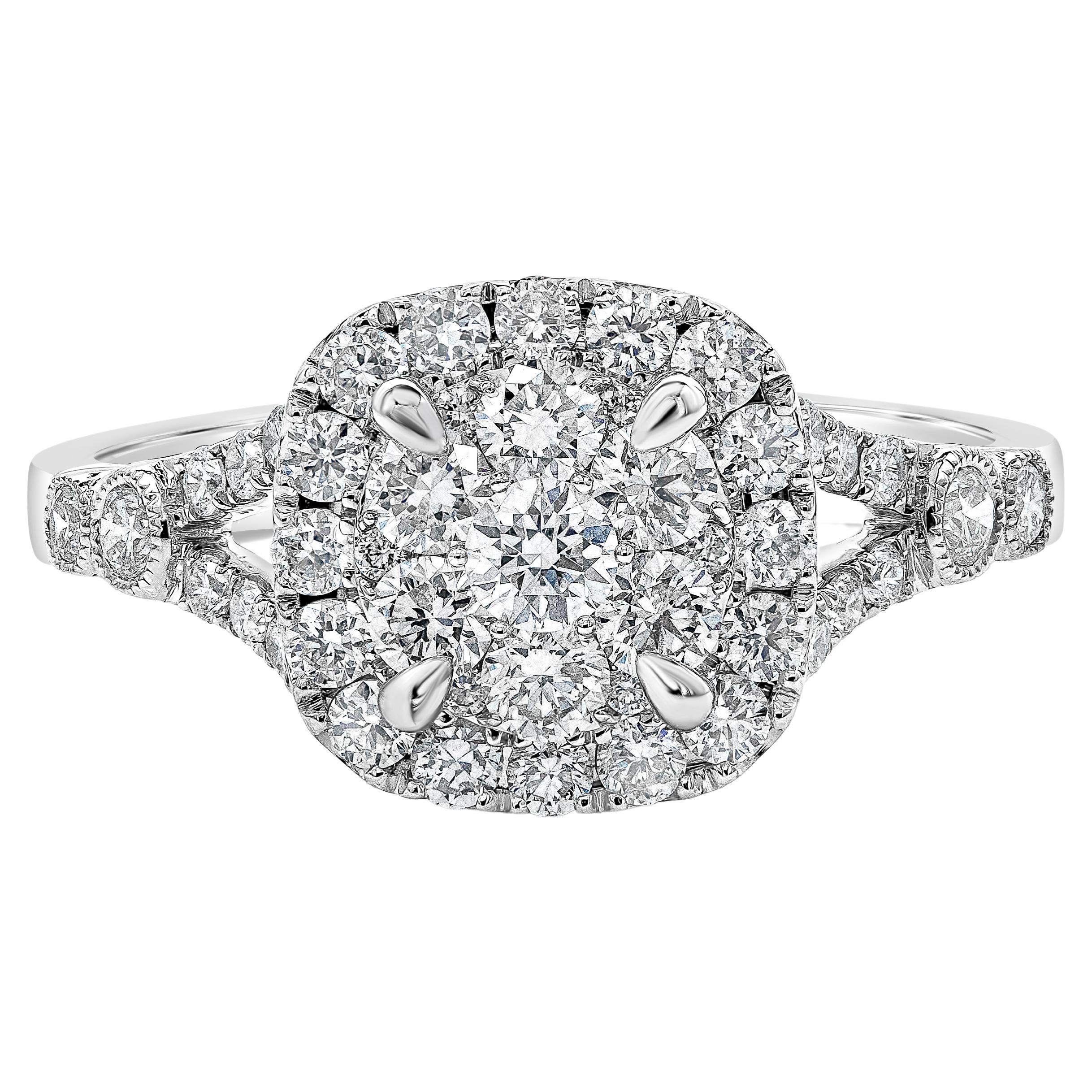 Cushion Halo Diamond Engagement Ring at 1stDibs | cushion halo ...