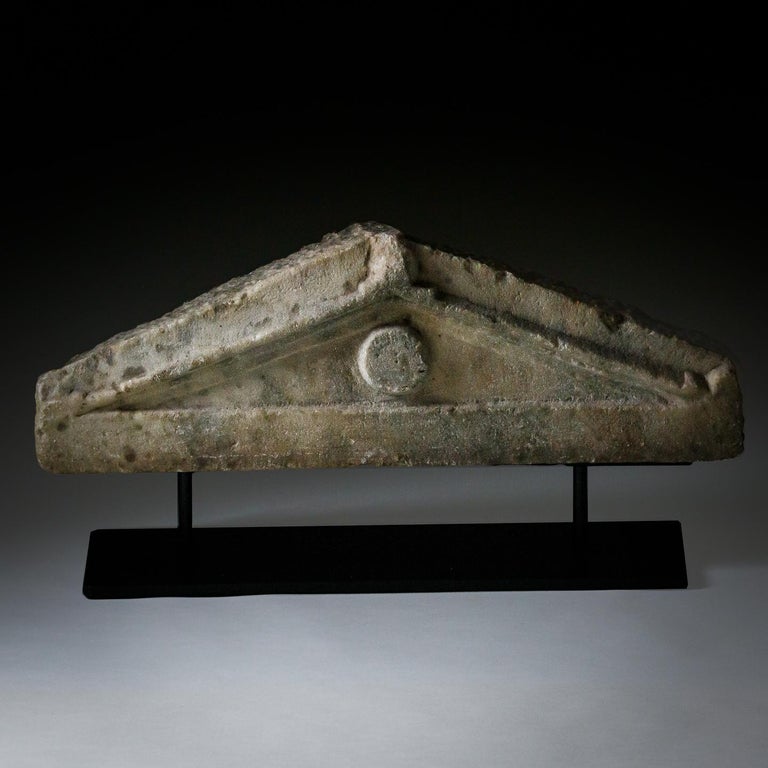 Roman Marble Stele or Stela Pediment For Sale at 1stDibs