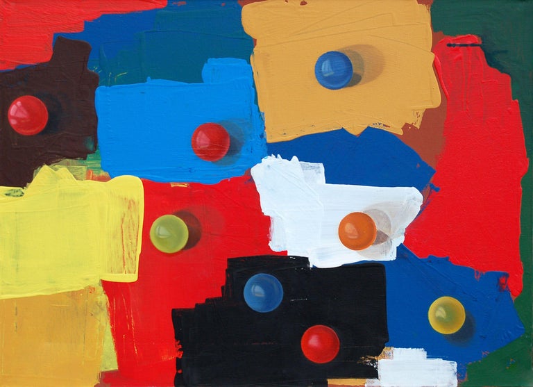 Roman Rembovsky - Composition with balls, Painting, Oil on Canvas For ...