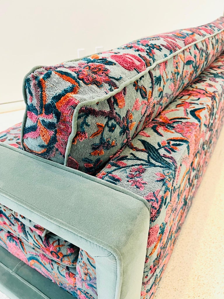 Roman Sofa by La Maison Pierre Frey in Exquisite Openwork Velvet at 1stDibs