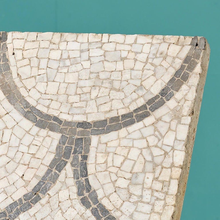 Roman Style 19th Century Mosaic Fragment on Stand For Sale at 1stDibs