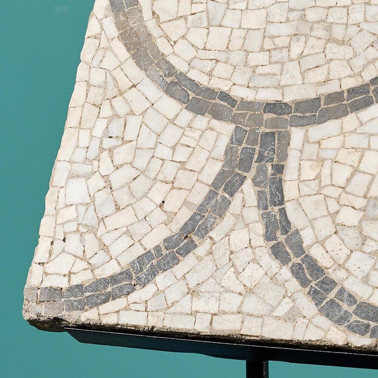 Roman Style 19th Century Mosaic Fragment on Stand For Sale at 1stDibs