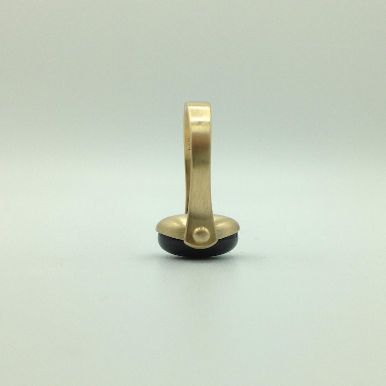 Roman Style Reversible Black Jade Yellow 18 Karat Gold Made in Italy ...