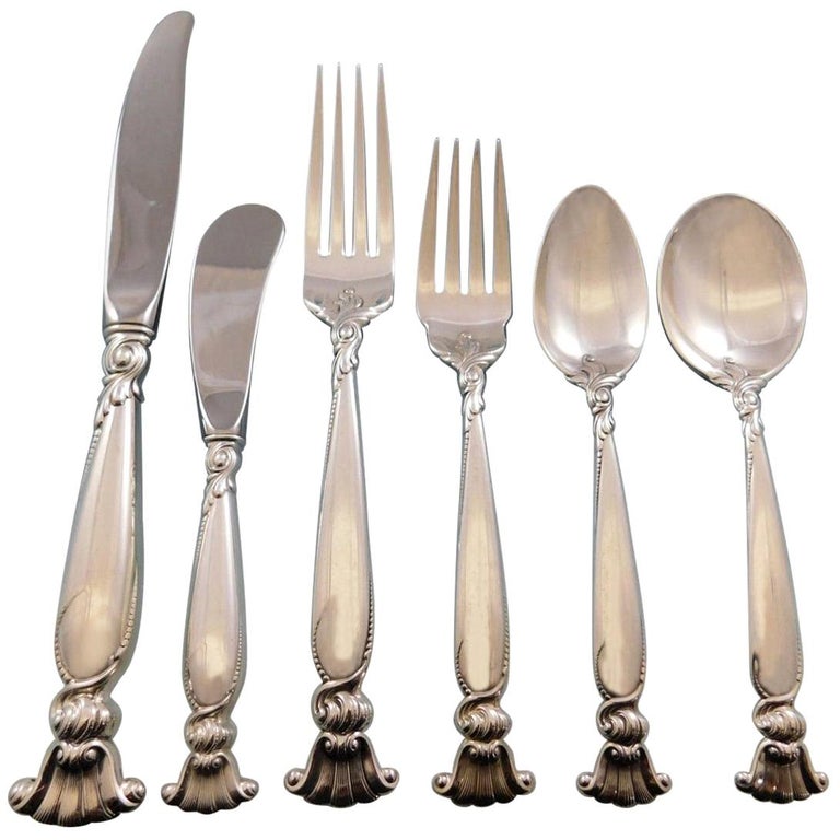 Romance of the Sea by Wallace Sterling Silver Flatware Set for 12 ...