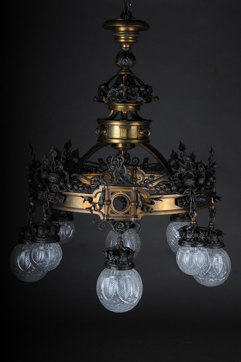 Romanesque Art Nouveau Chandelier Bronze, France, circa 1900 For Sale ...