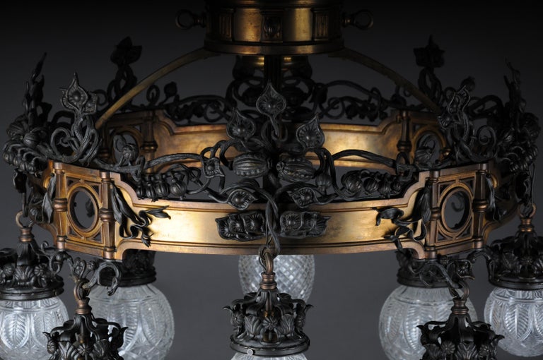 Romanesque Art Nouveau Chandelier Bronze, France, circa 1900 For Sale ...