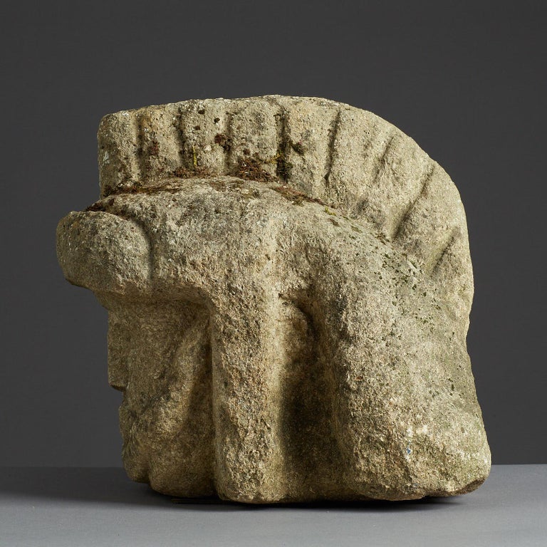 Romano Celtic Stone Head of a Legionnaire, Anglo Roman, circa 2nd-3rd ...
