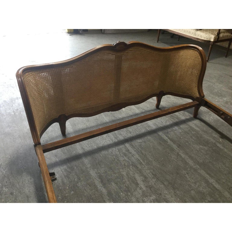 Romantic 1920s French Double-Caned and Walnut Bed Frame at 1stDibs ...