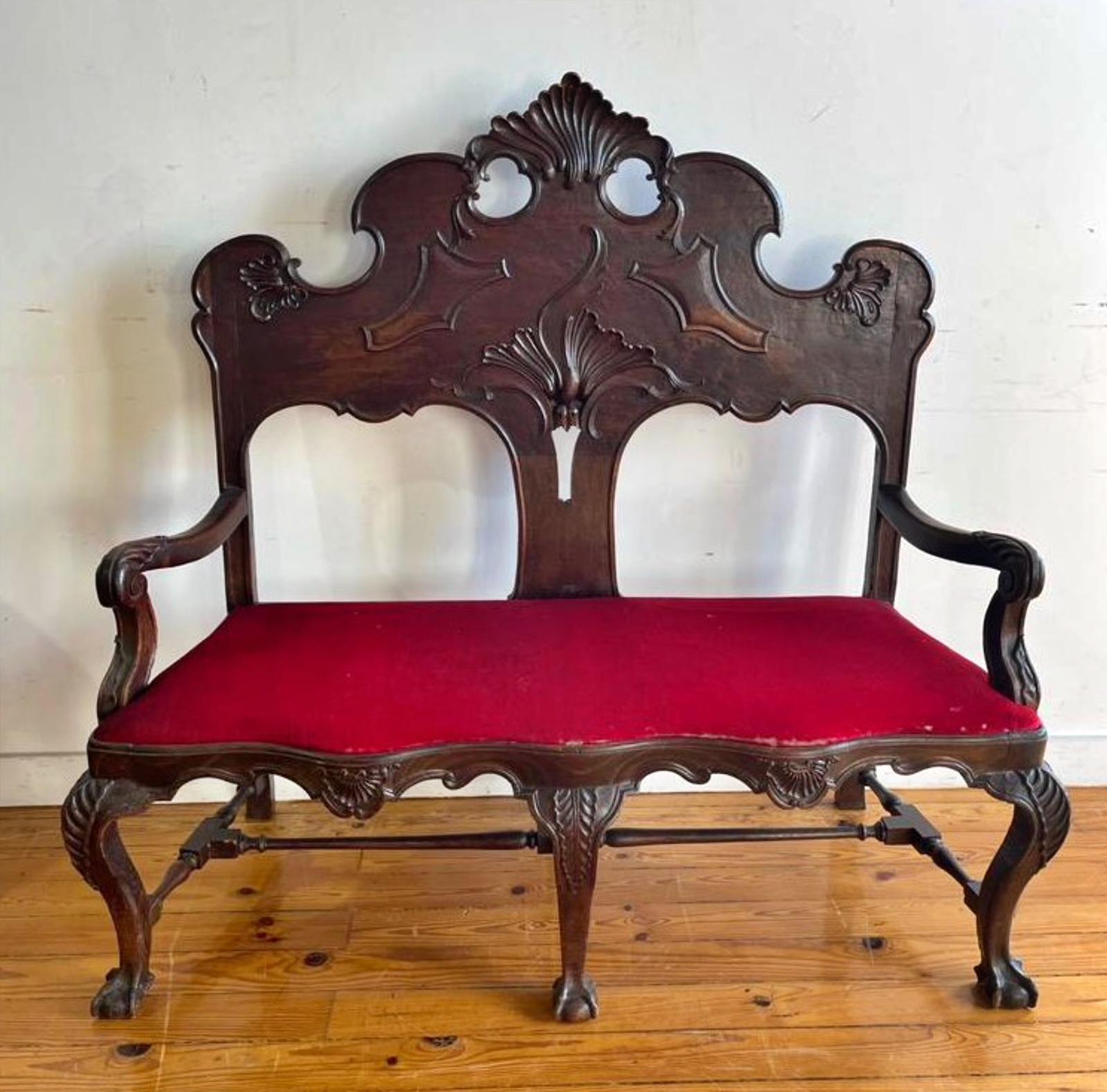 Romantic Canape Portuguese 19th Century at 1stDibs