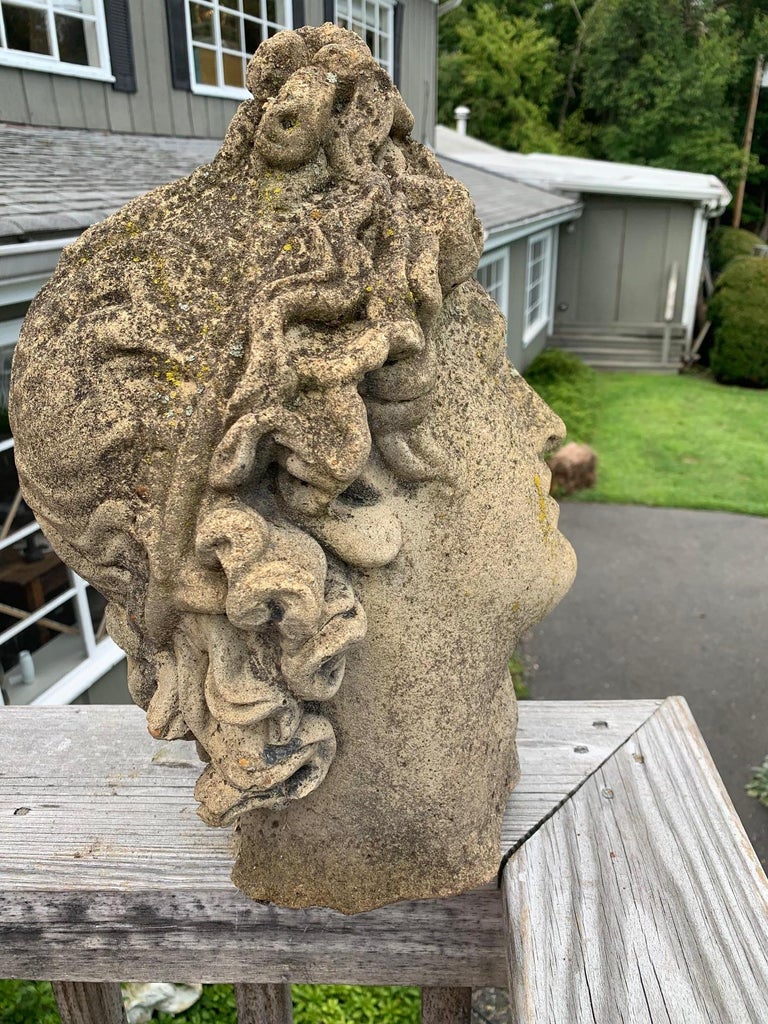 Romantic Classical Cement Bust of Diana at 1stDibs