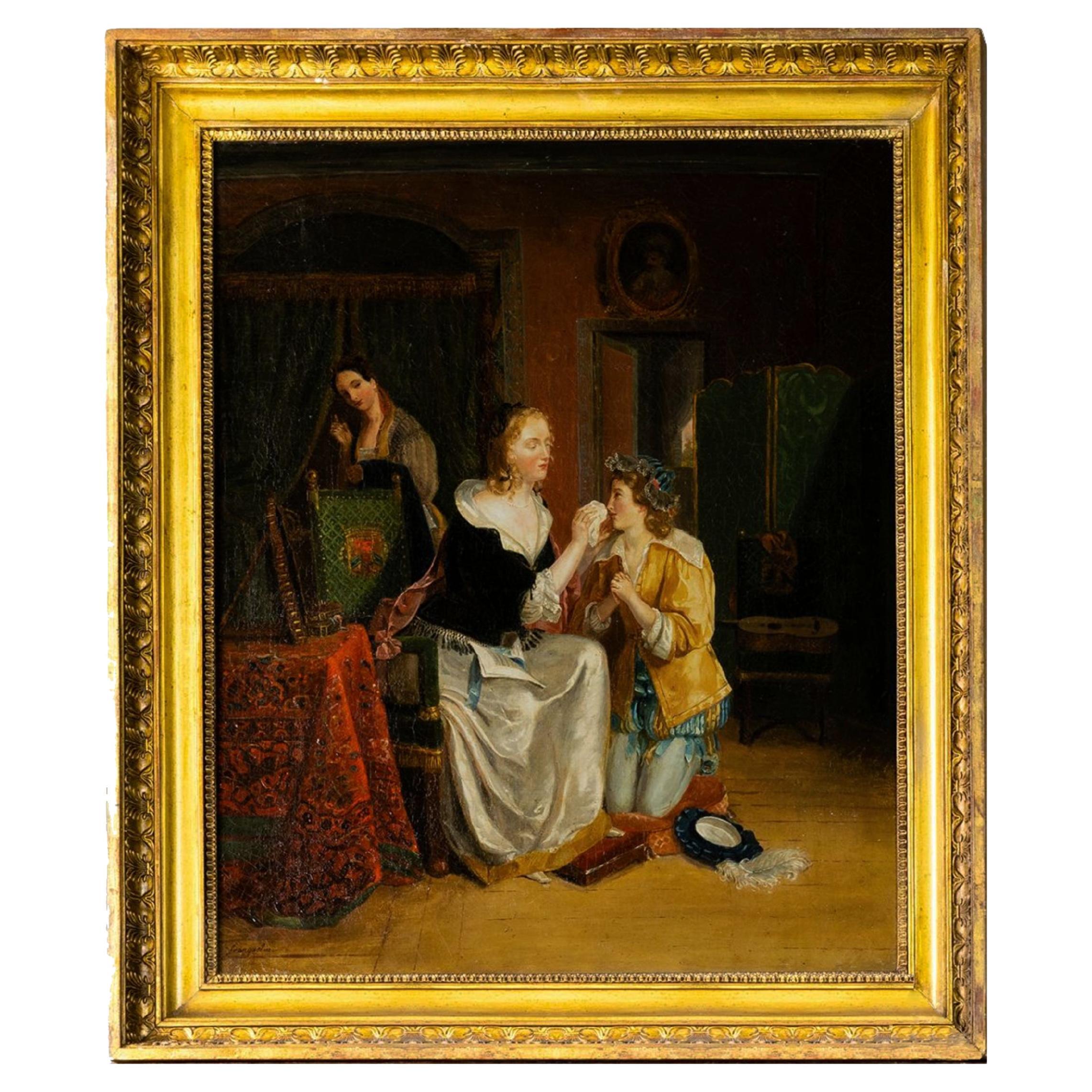 19th Century Italian Painting, Via Appia Pilgrims, Romanticism Style ...