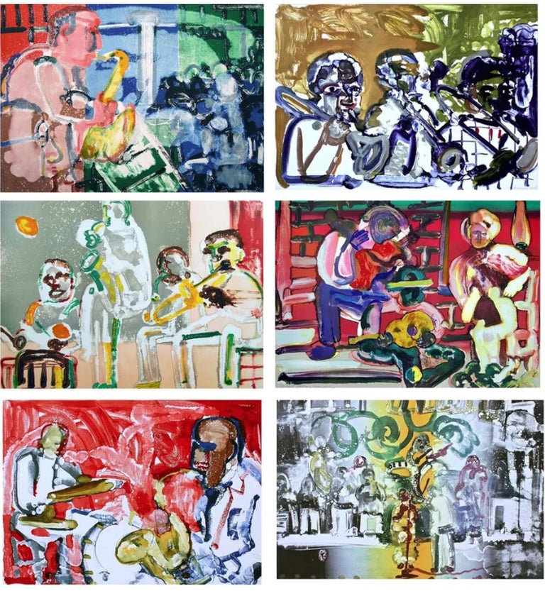 Romare Bearden - Jazz Series (GG#70-77), Suite of Six Artworks, Romare ...