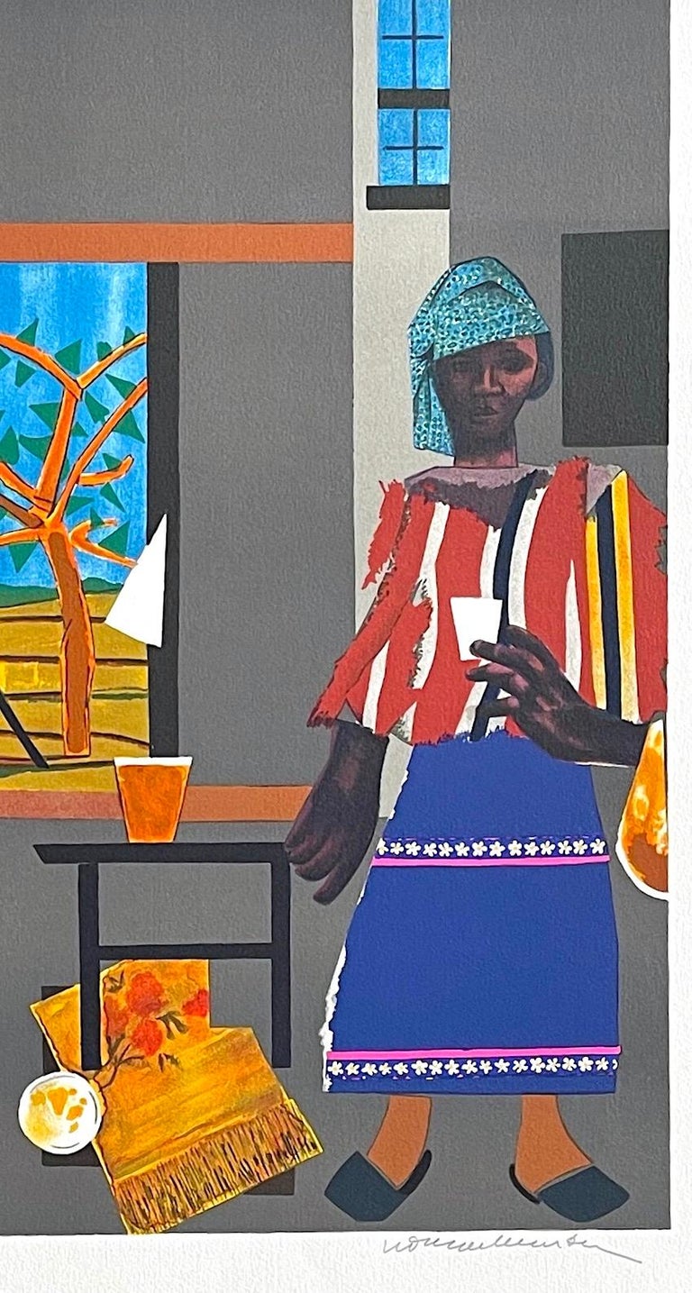 Romare Bearden - MORNING OF THE ROOSTER Signed Lithograph Black Woman ...