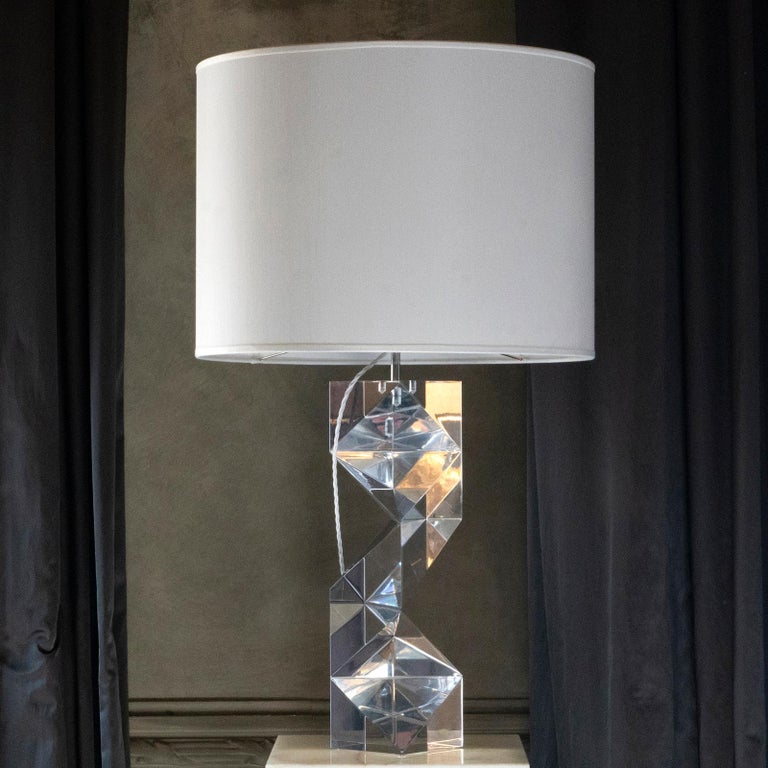 "Romboid" Clear Plexiglass Table Lamp, Flair Edition, 2021 For Sale at ...