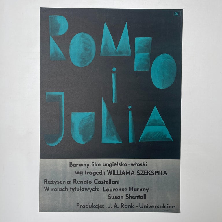 Romeo and Juliet by Julian Palka, 1961 Vintage Polish Film Poster For ...