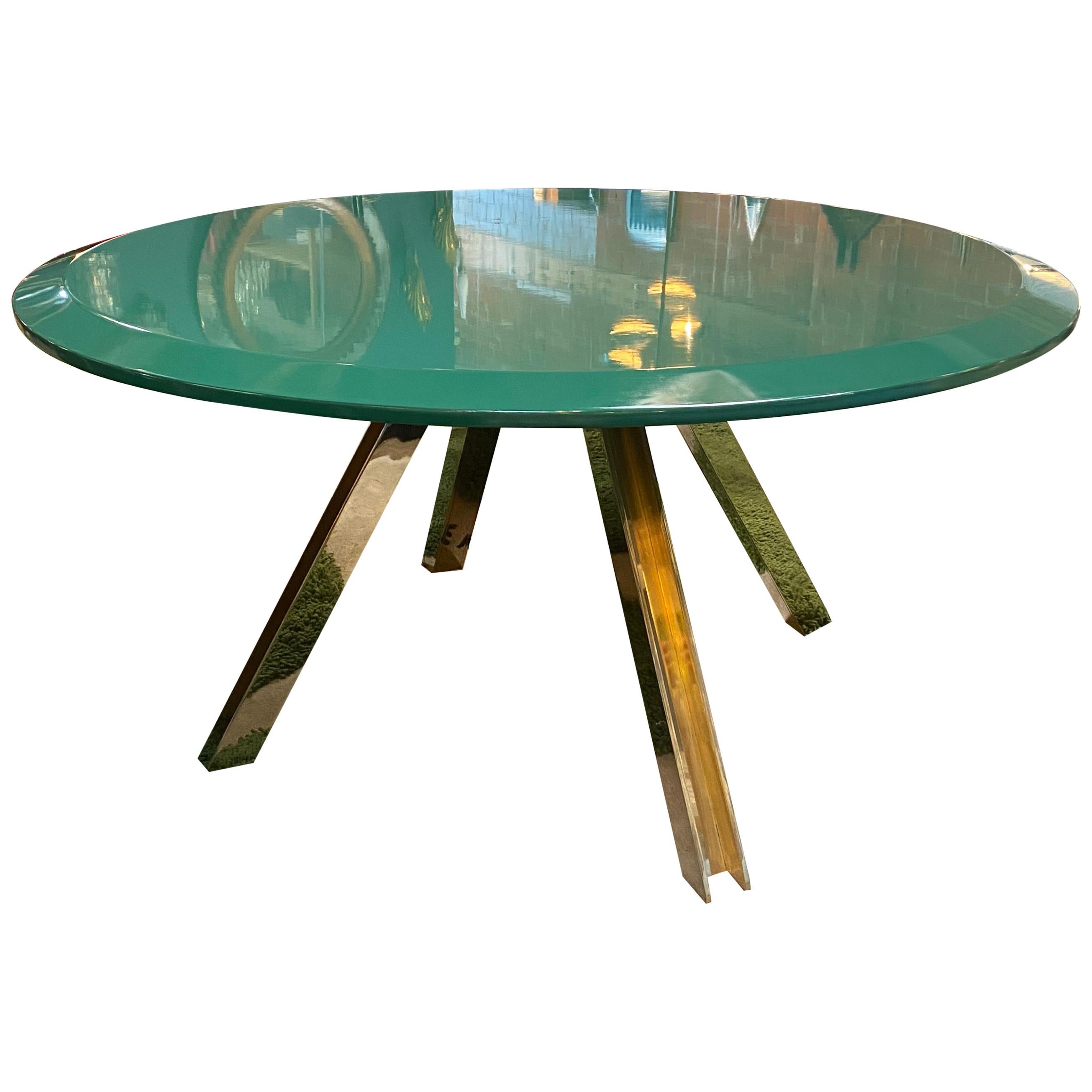 Industrial Italian Vintage Round Table at 1stDibs