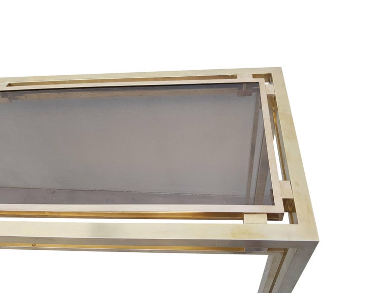 Romeo Rega Full Brass Extra Large Console Table For Sale at 1stDibs